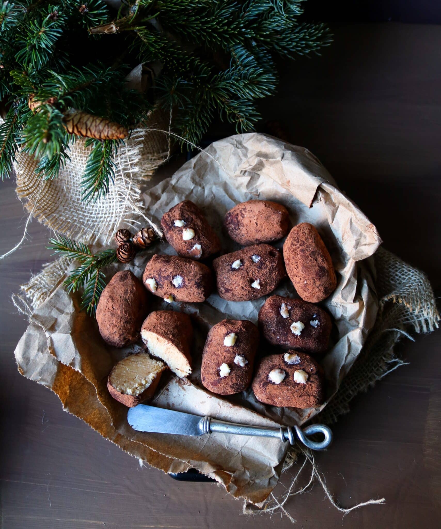 Mini “Potatoes” Cakes - No-Bake Chocolate Cookie Dessert