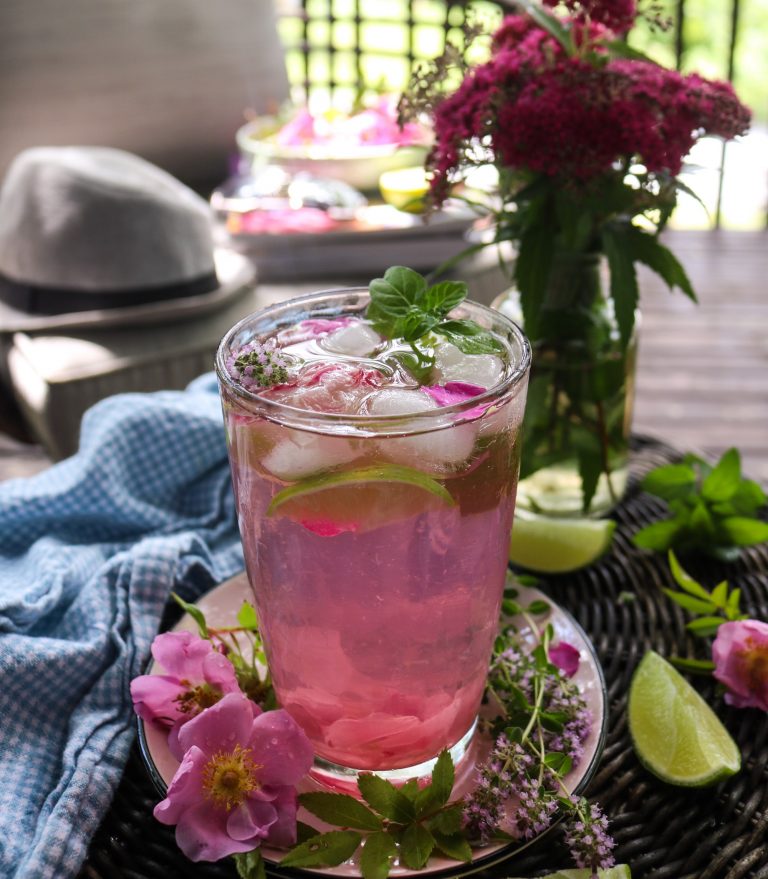 Rose Lemonade (With Rose Syrup or Jam)