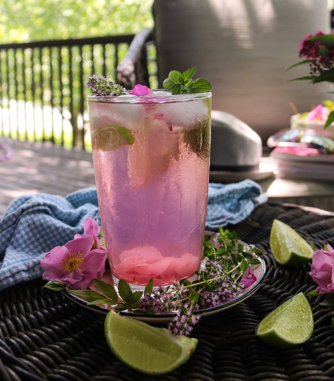 Rose Lemonade (With Rose Syrup or Jam)