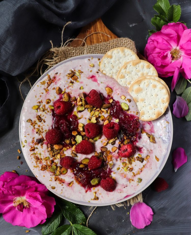 Rose Jam Goat Cheese (With Rose Petal Jam)