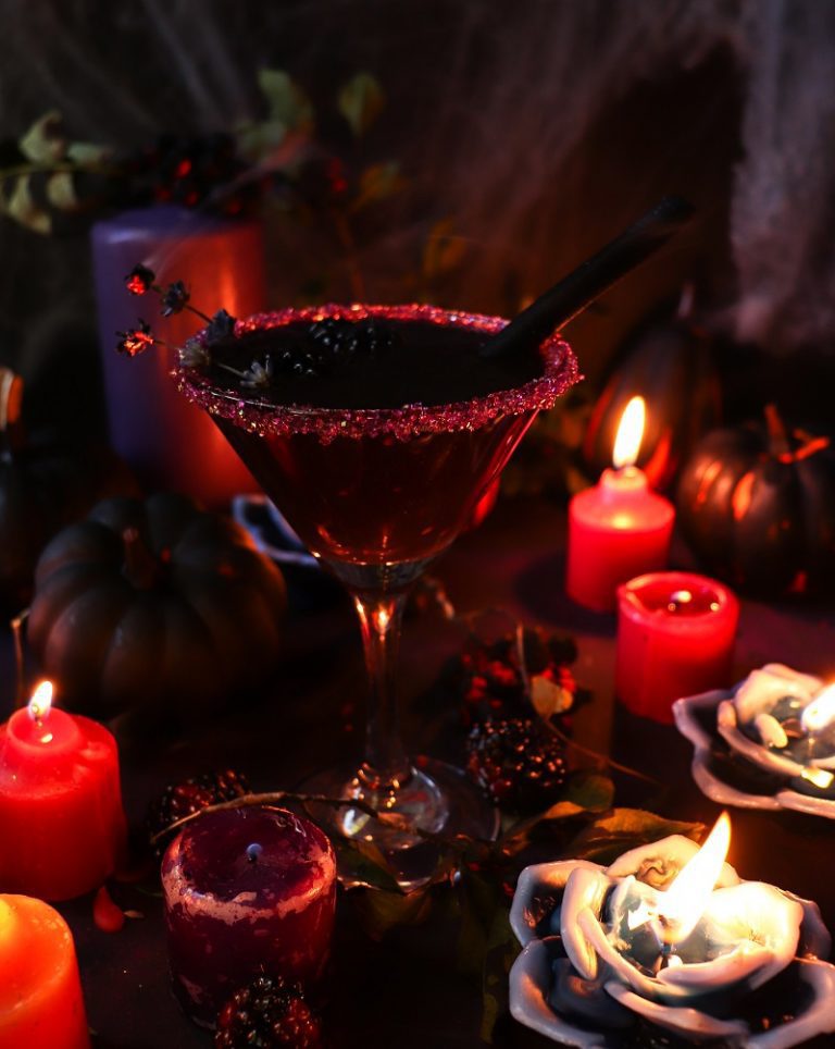 Black Licorice Cocktail - Dramatic Halloween Drink