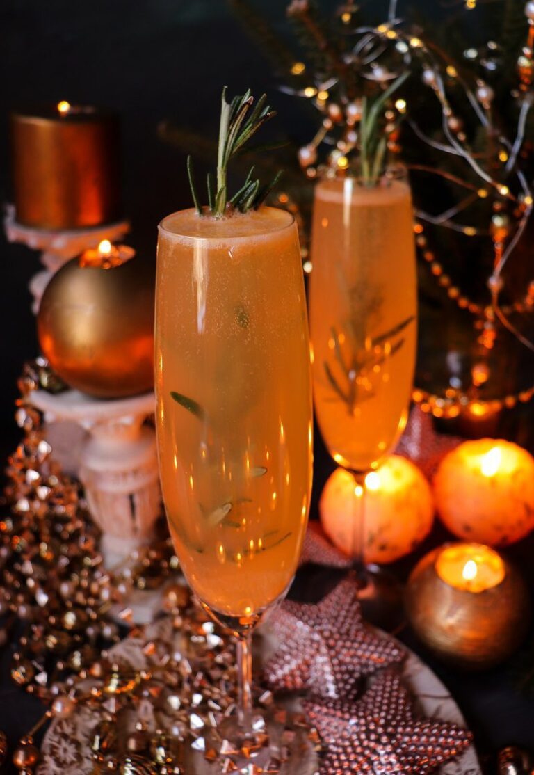 Orange Rosemary Mimosa (Perfect New Year's Eve Cocktail)