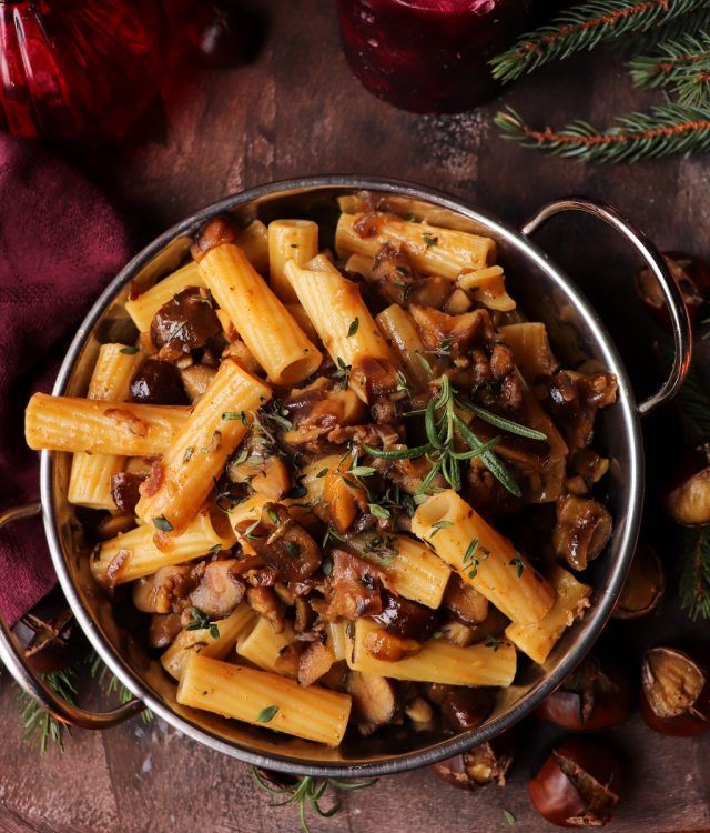 Chestnut and Prosciutto Pasta with Rosemary: Rich and Festive