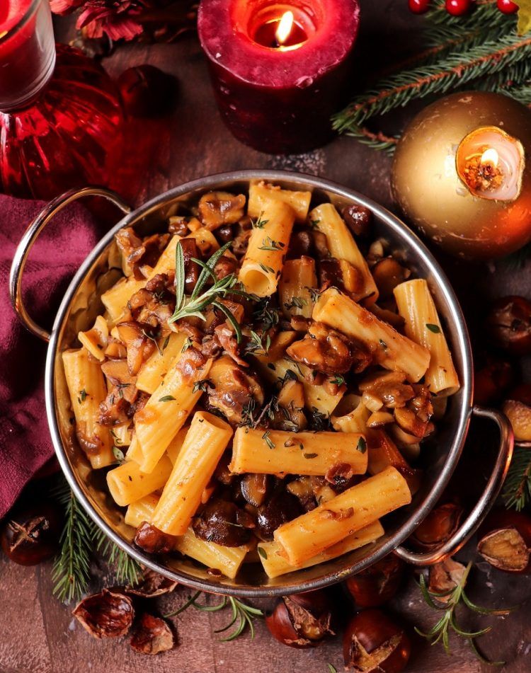 Chestnut and Prosciutto Pasta with Rosemary: Rich and Festive