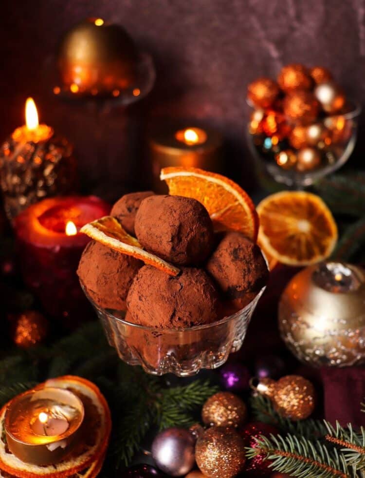 Festive Cointreau Chocolate Truffles