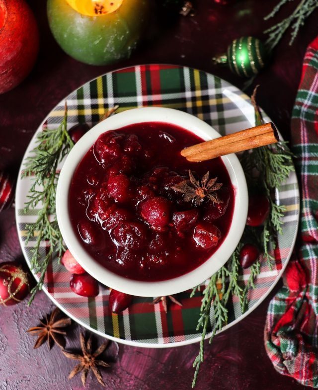 Festive Rosé Wine Cranberry Sauce for the Holidays