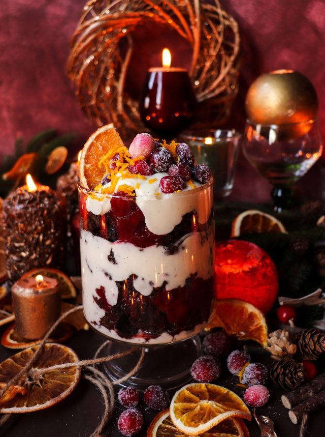 Festive Chocolate Cranberry Orange Trifle - The Ultimate Christmas Dessert
