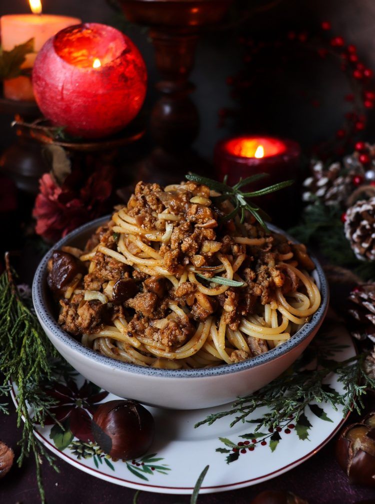 Chestnut Veal Pasta with Prosciutto - Comforting Winter Dinner
