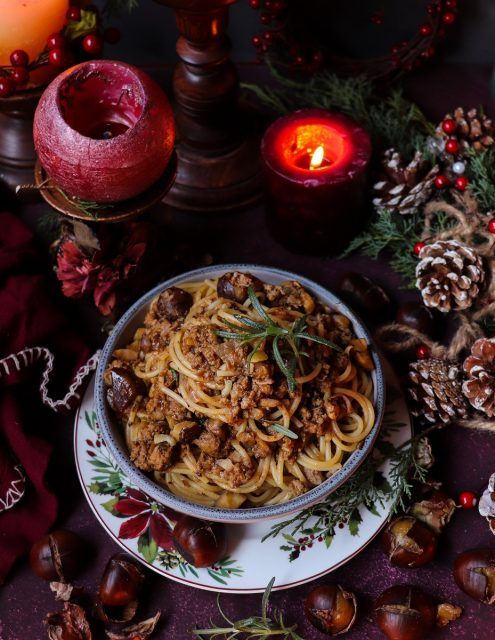 Chestnut Veal Pasta with Prosciutto - Comforting Winter Dinner