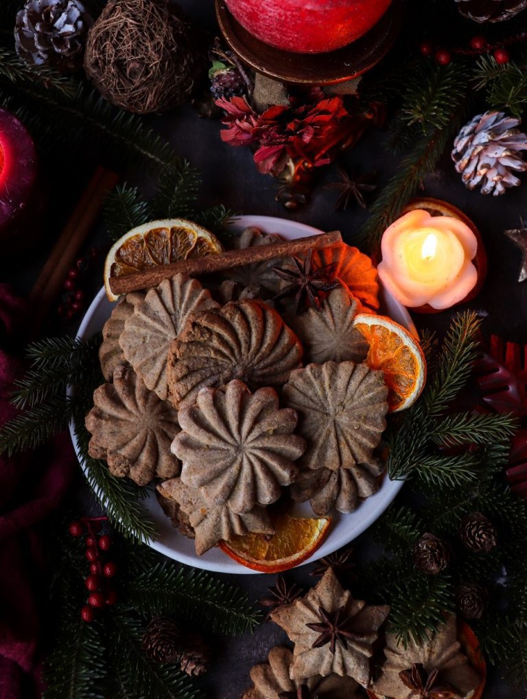 Festive Spiced Shortbread Cookies for Santa