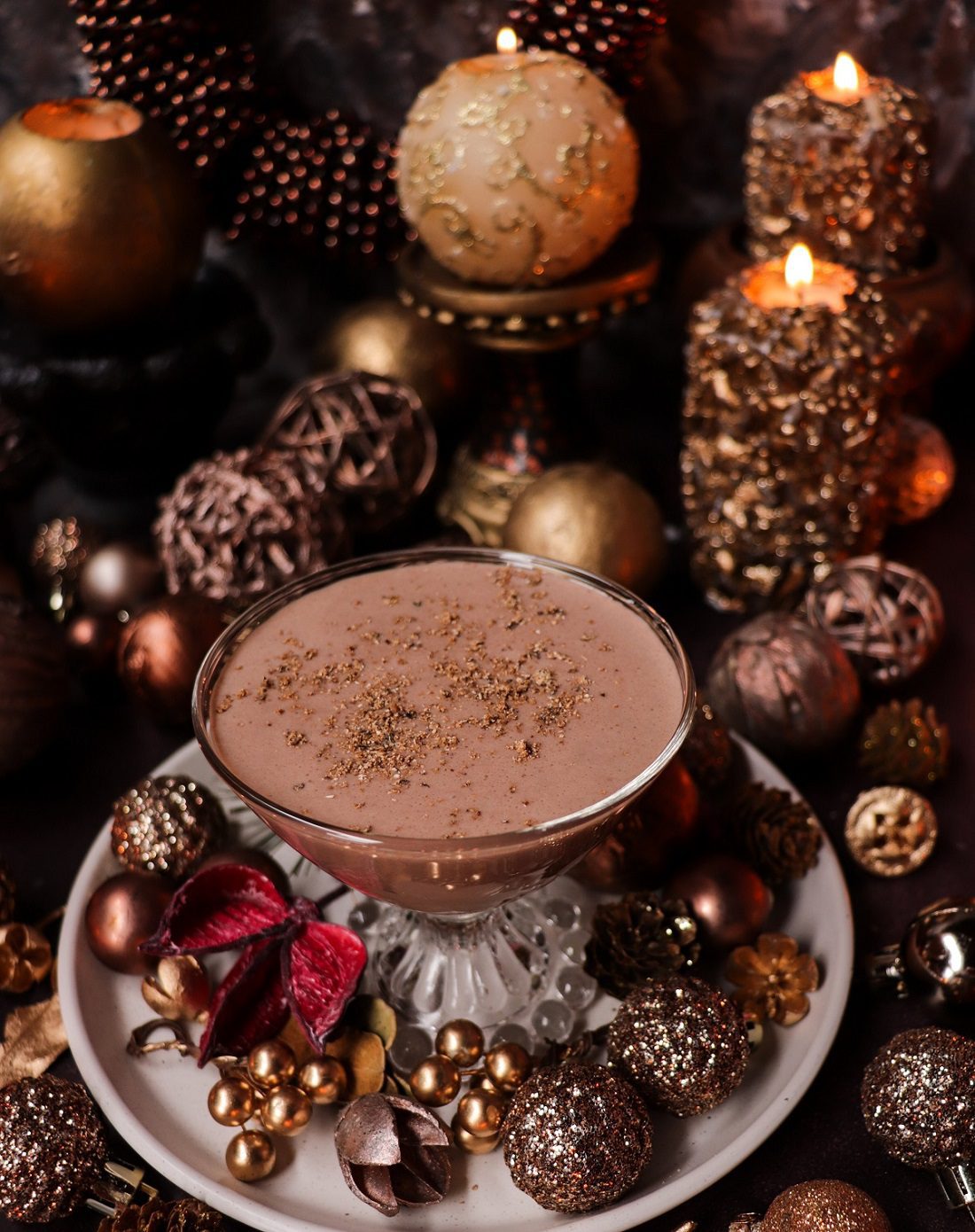 Festive Brandy Alexander Dessert Cocktail