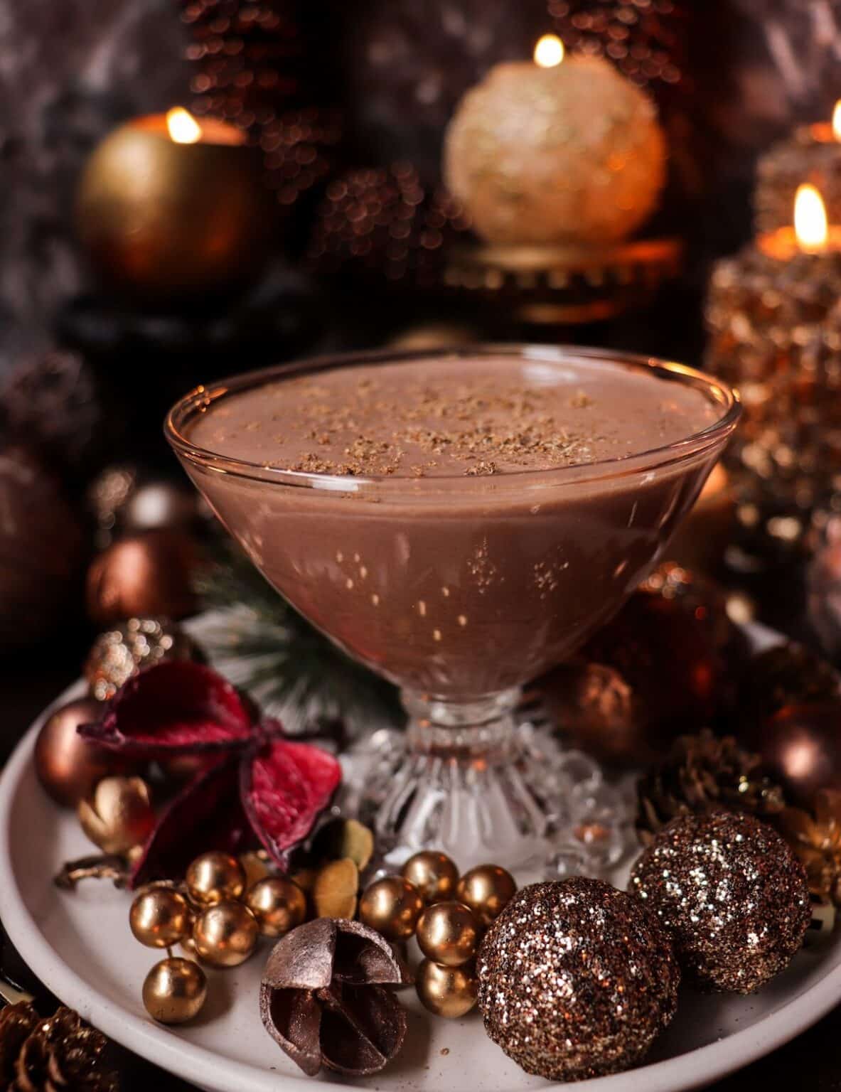 Festive Brandy Alexander Dessert Cocktail