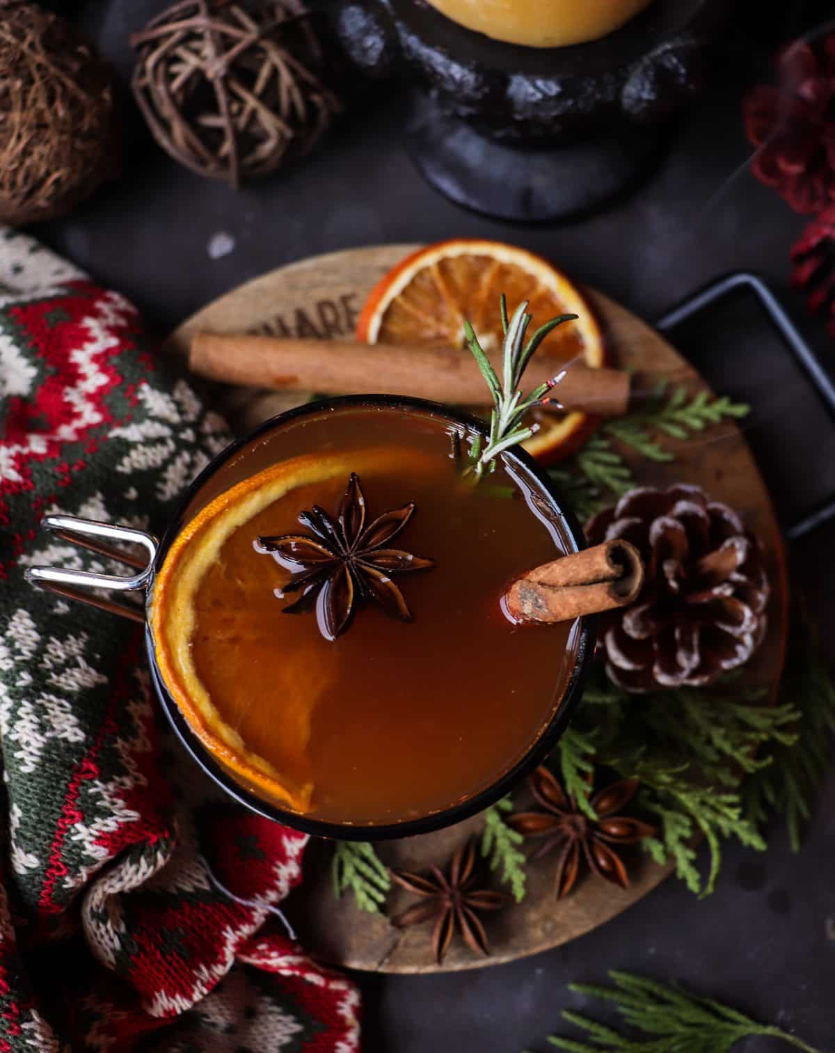 Festive Mulled Orange Brandy for Holidays