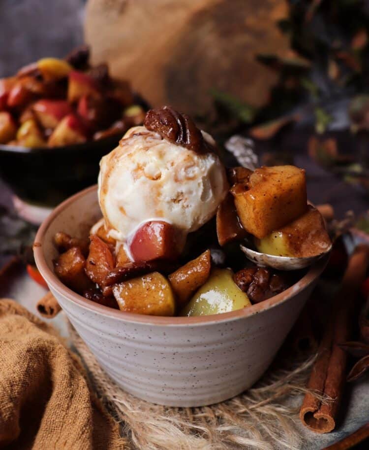 Maple Pecan Sautéed Apples with Cinnamon