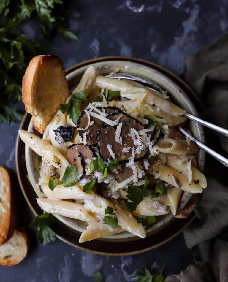 Pasta with Black Truffle Sauce (Croatian-Inspired Recipe)