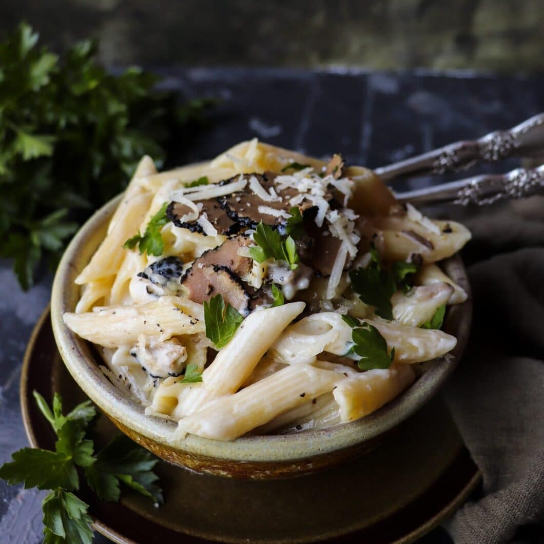Pasta with Black Truffle Sauce (Croatian-Inspired Recipe)
