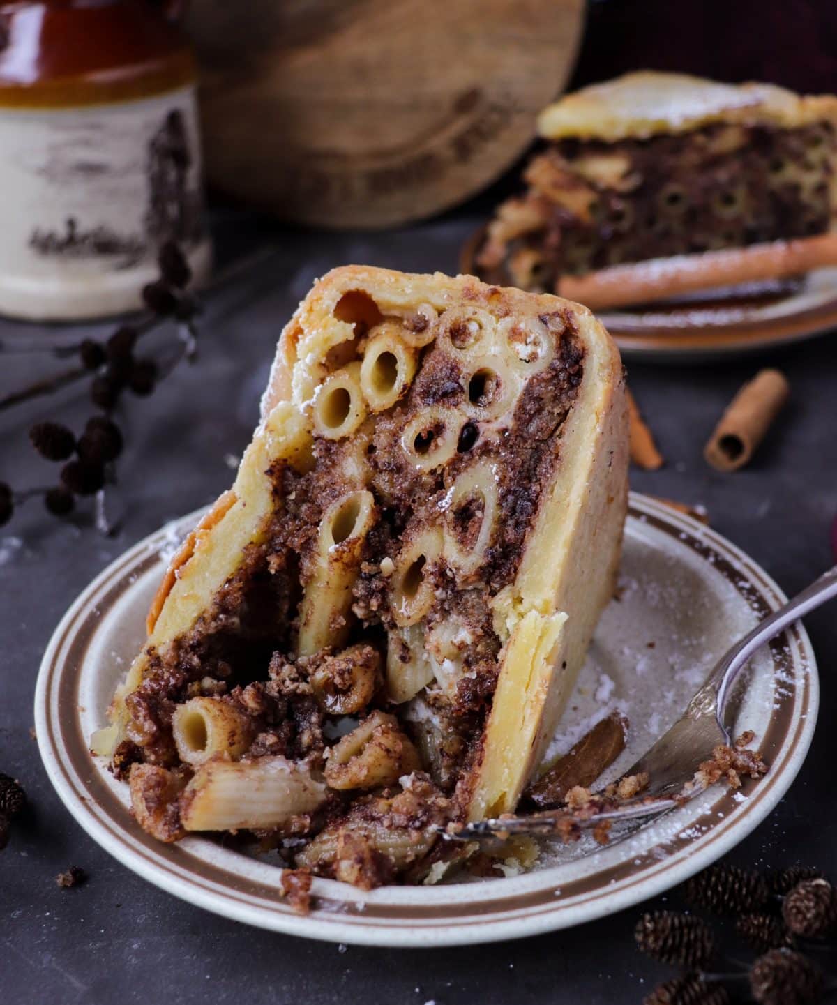 Ston Cake (Stonska Torta) - Croatian Pasta and Nut Cake