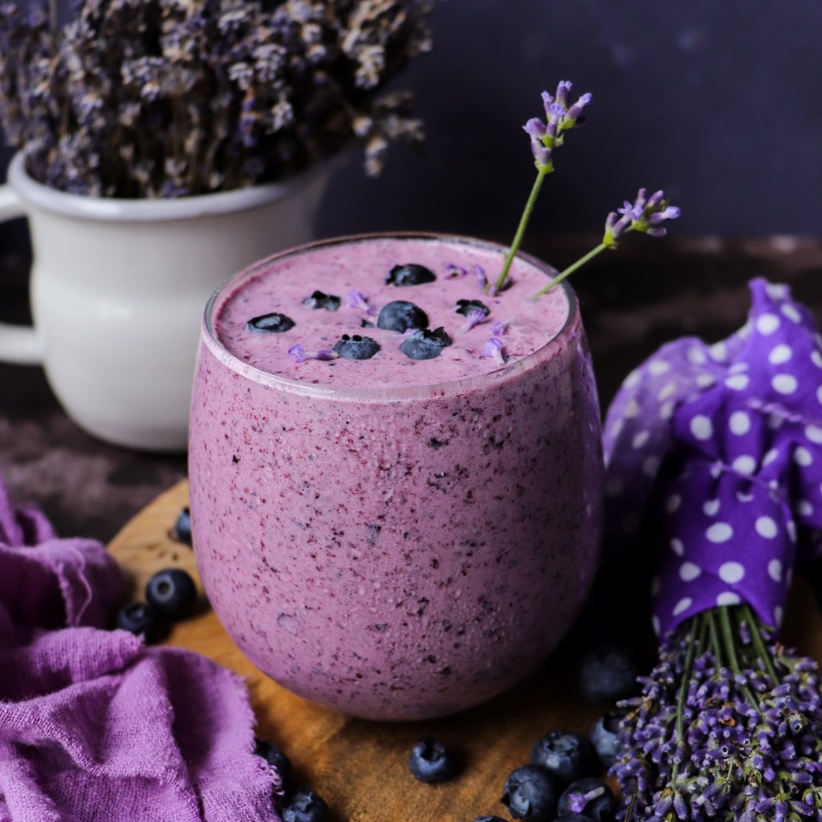 Blueberry Lemon Lavender Milkshake | Havoc in the Kitchen