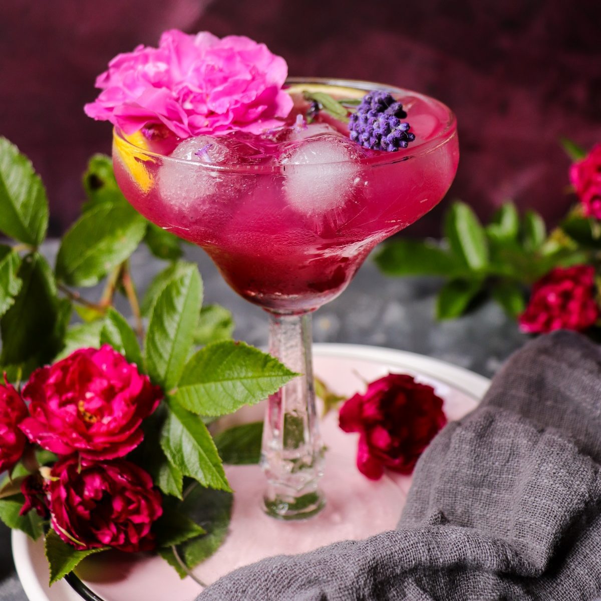 Lavender Rose Gin Cocktail with Empress 1908