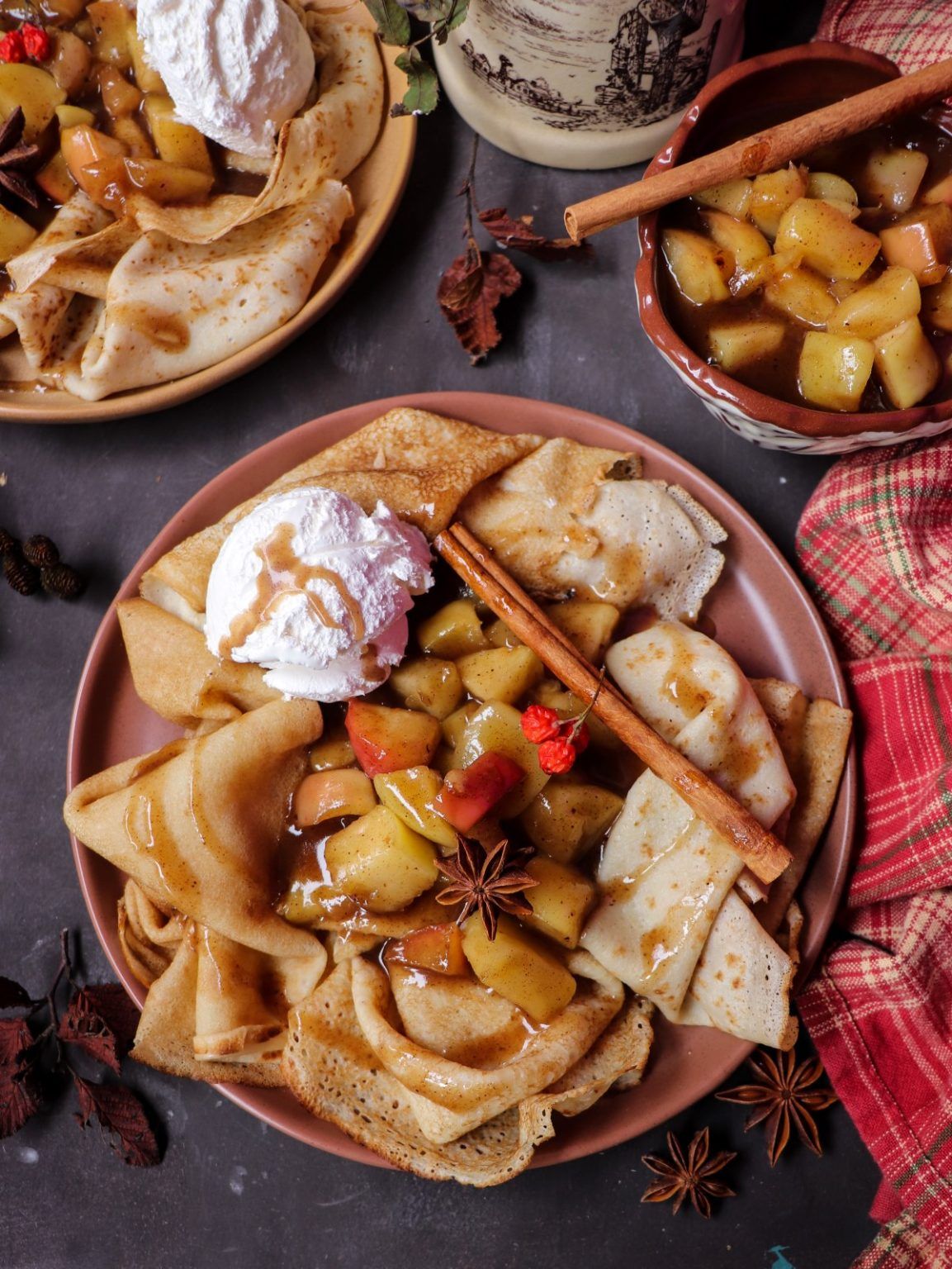 Crêpes with Spiced Maple Apple Sauce | Havoc in the Kitchen
