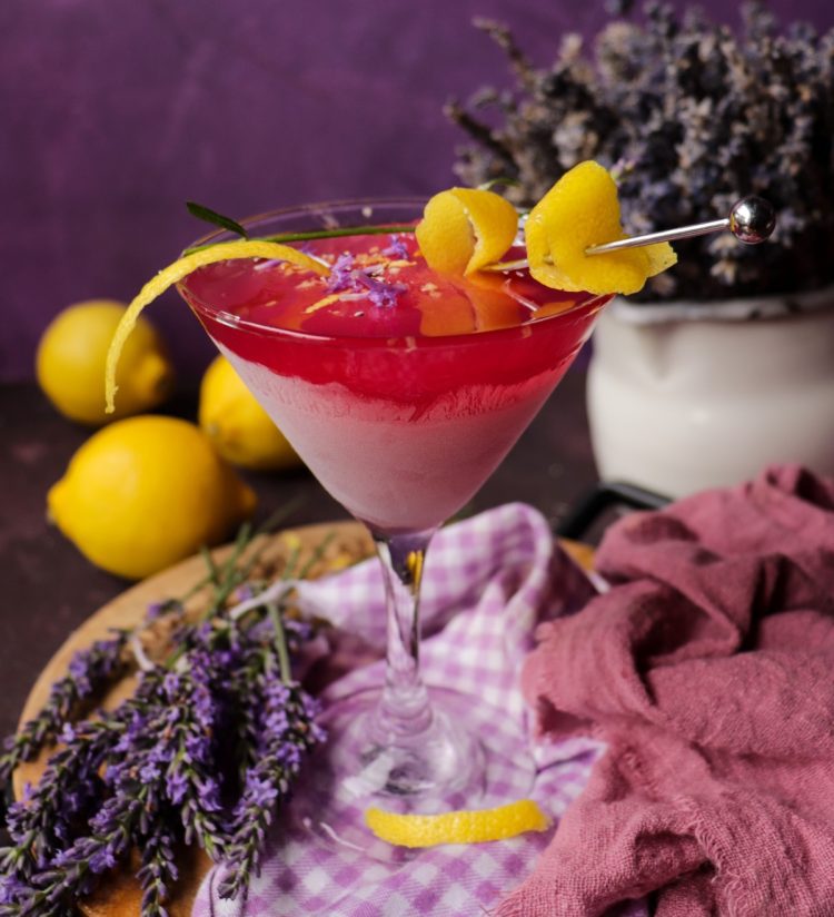 Lavender Limoncello Frozen Cocktail - Refreshing Gin Slushie