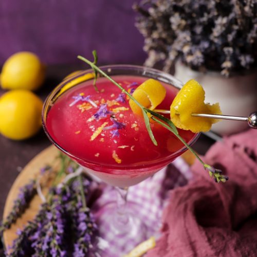 Lavender Limoncello Frozen Cocktail - Refreshing Gin Slushie
