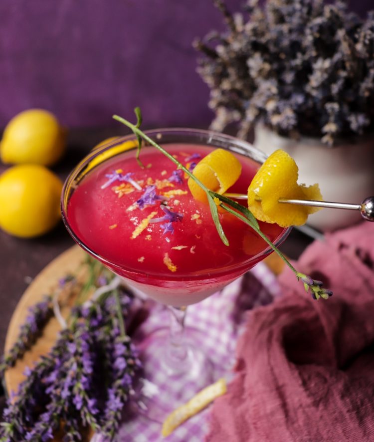 Lavender Limoncello Frozen Cocktail - Refreshing Gin Slushie