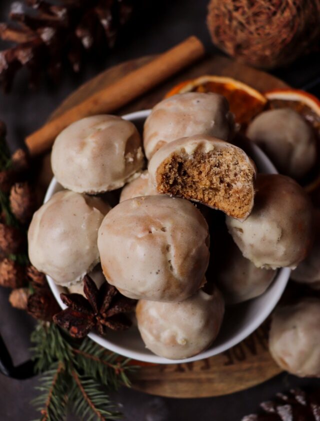 Soft Ginger Christmas Cookies with Orange Clove Glaze