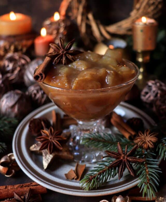 Festive Pear Brandy Jam - A Less-Sweet Holiday Recipe