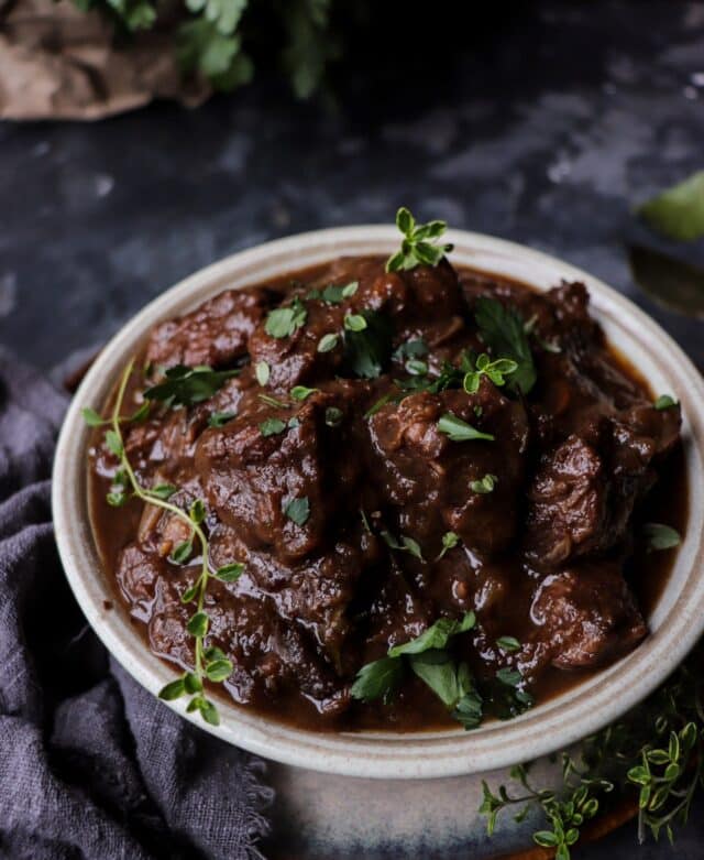 Beef Stew with Red Wine and Prunes - Rich and Comforting
