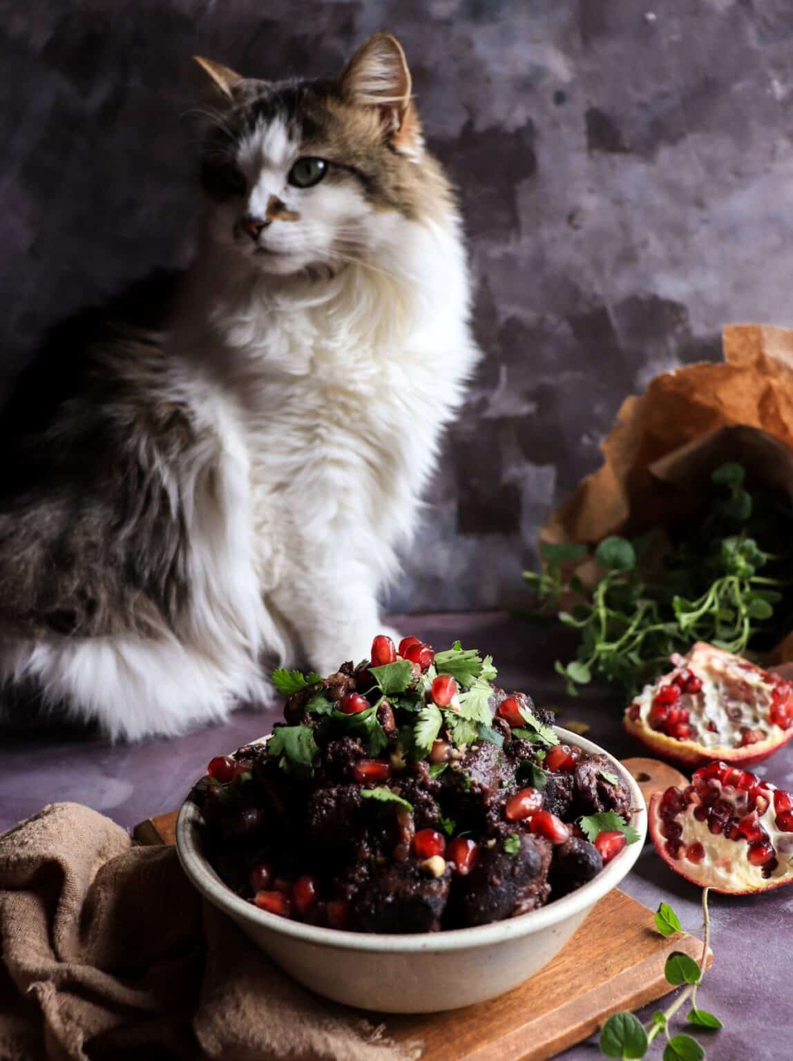 Kuchmachi - Georgian Offal Stew with Walnuts and Pomegranate