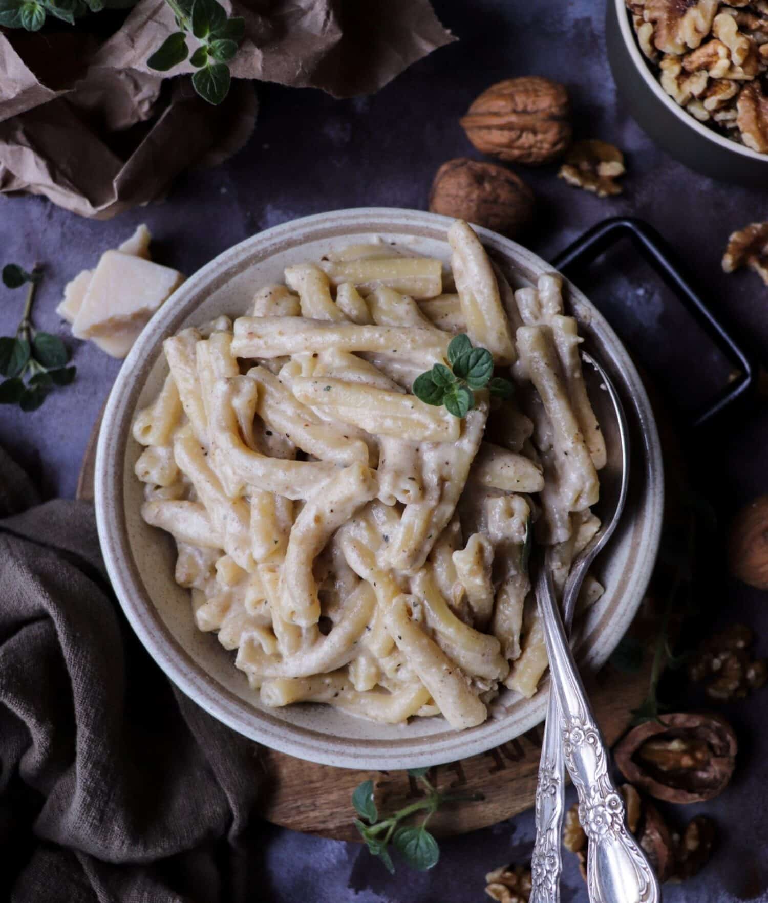 Ligurian Walnut Pesto Pasta with Traditional Italian Walnut Sauce