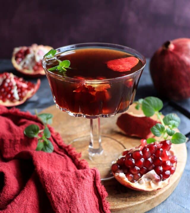 Pomegranate Brandy Cocktail (Pomegranate Molasses Martini)