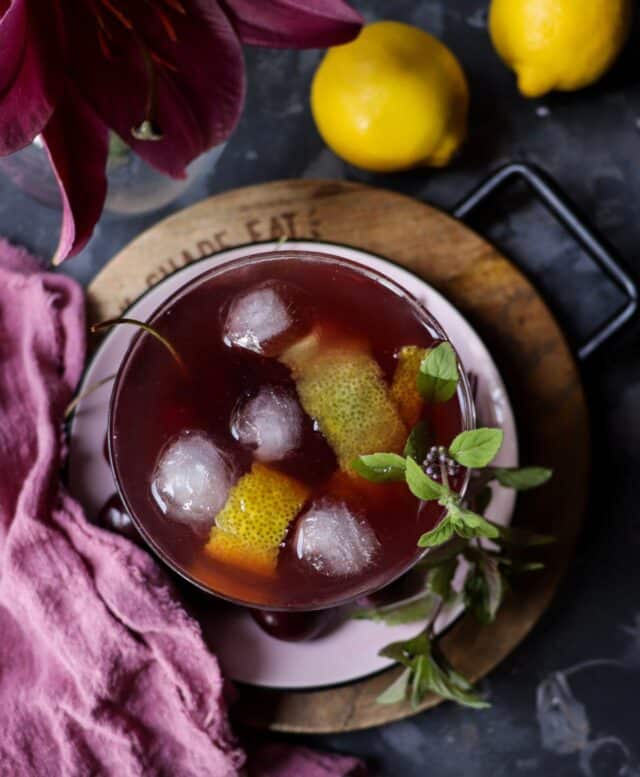 Cherry Lemon Amaretto Cocktail - Bright and Refreshing