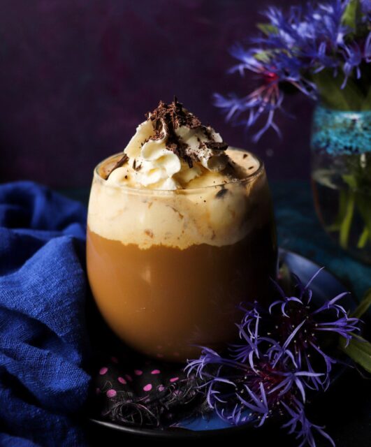 Irish Cream Iced Coffee with Vanilla Ice Cream