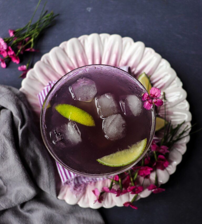 Violet Cocktail with Crème de Violette - Elegant Floral Drink