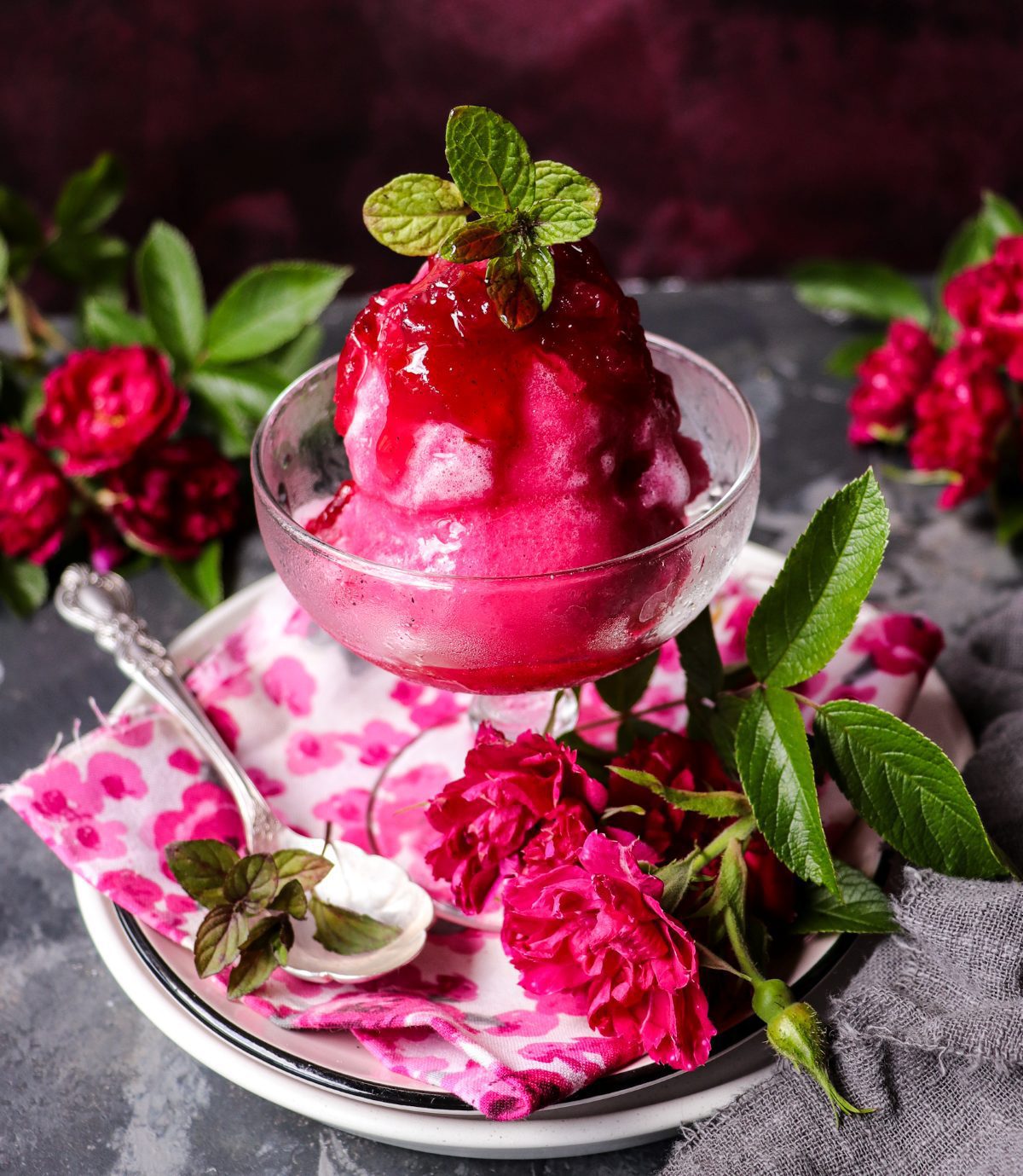 Rose Sorbet Recipe (Made with Rose Petal Concentrate)
