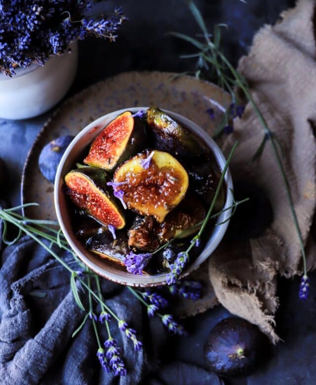 Lavender Honey Caramelized Figs: An Easy Skillet Dessert