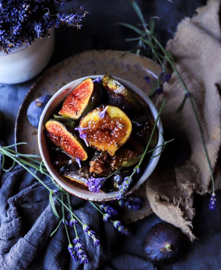 Lavender Honey Caramelized Figs: An Easy Skillet Dessert
