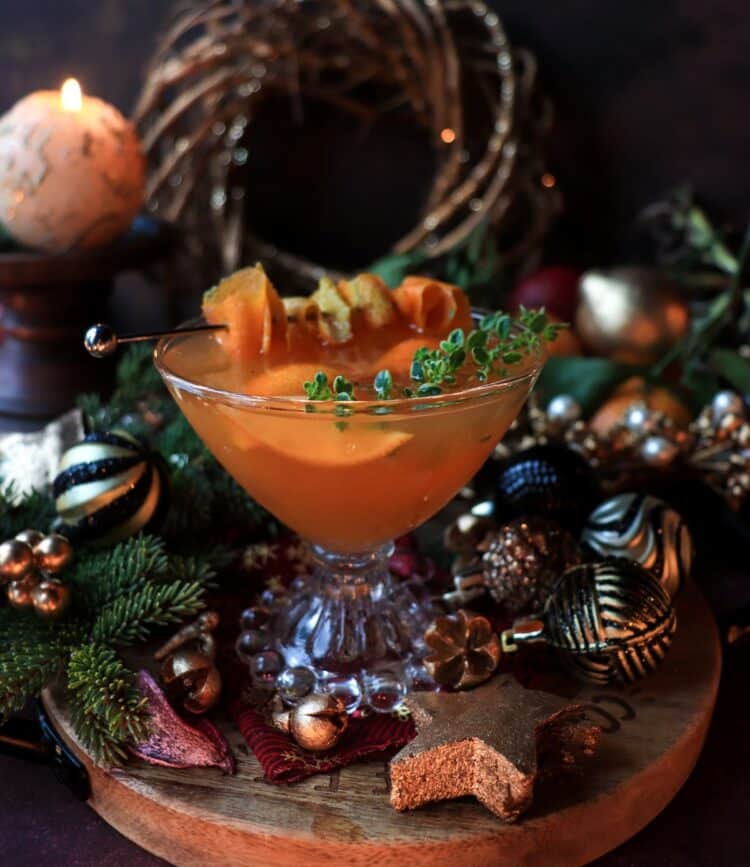 Clementine Honey Brandy Cocktail