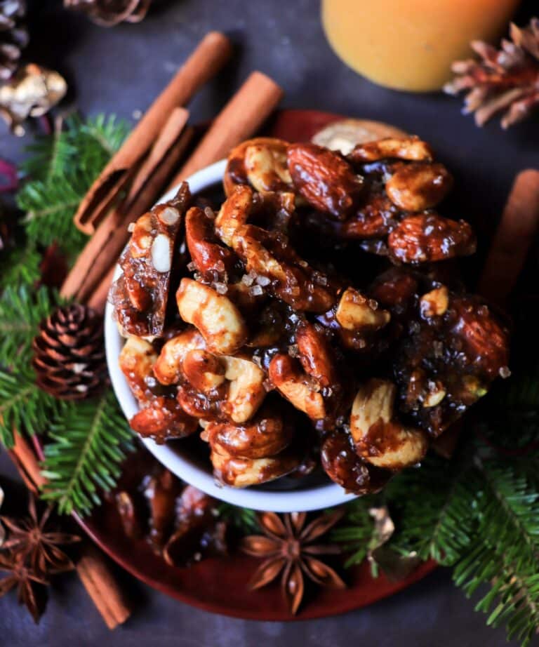 Stovetop Gingerbread Candied Nuts - A Festive Stovetop Recipe
