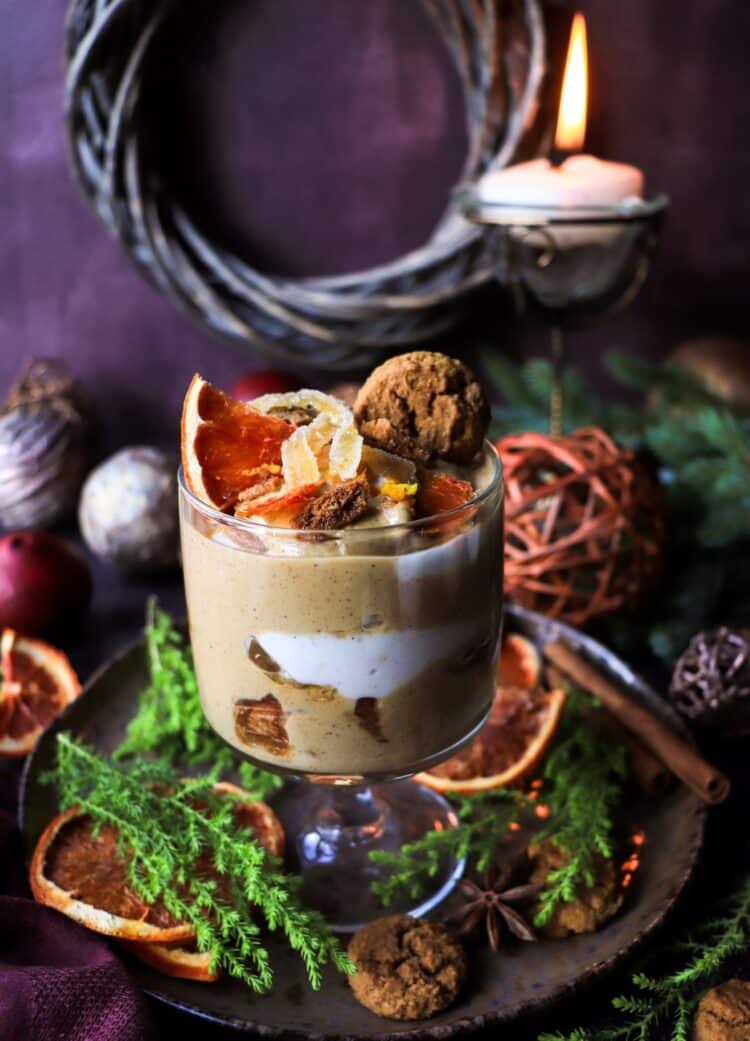 Festive Gingerbread Greek Yogurt Trifle