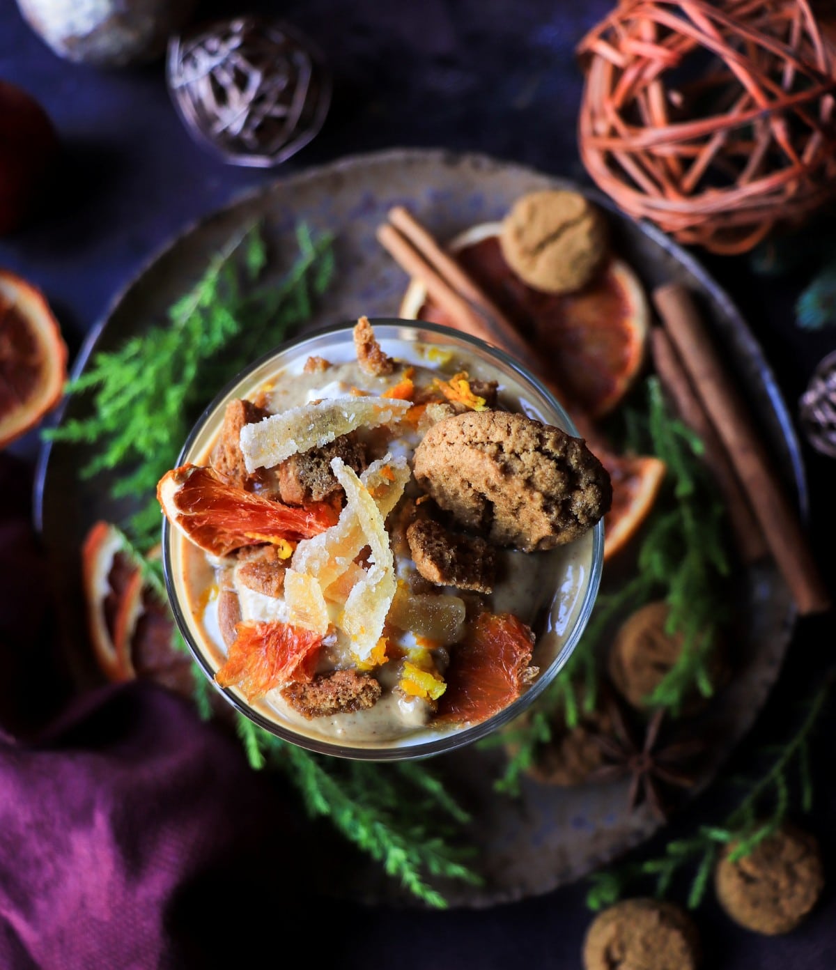 Festive Gingerbread Greek Yogurt Trifle
