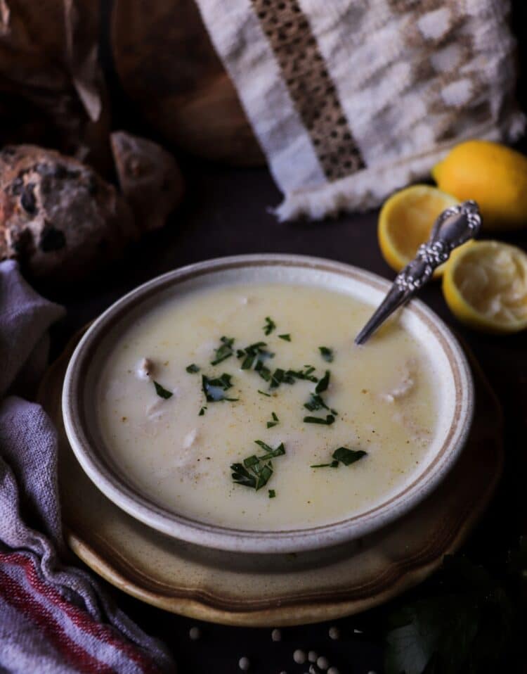 Greek Lemon Chicken Soup (Traditional Avgolemono Recipe)