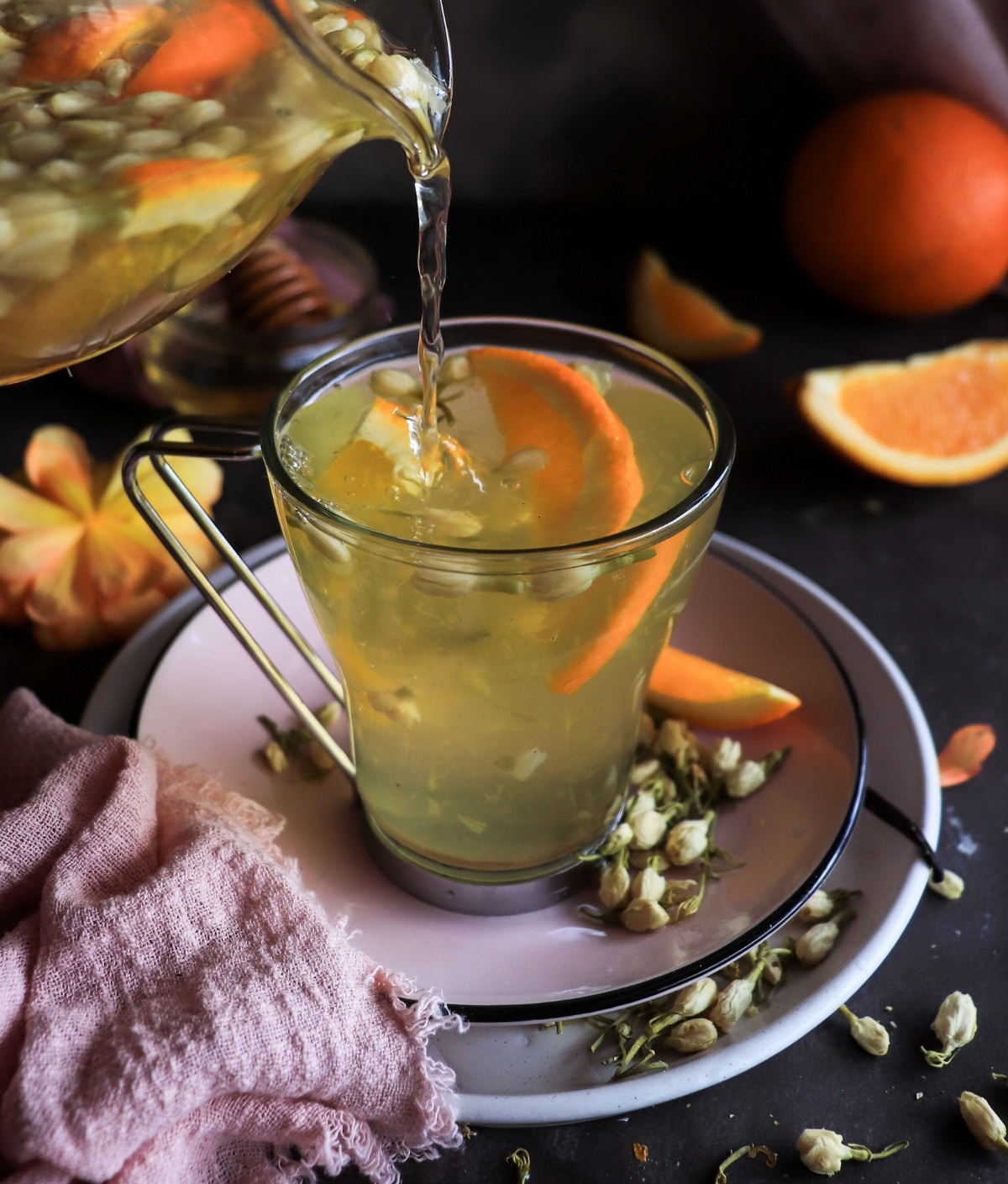 Jasmine Tea with Orange, Honey, and Vanilla - A Brewing Guide