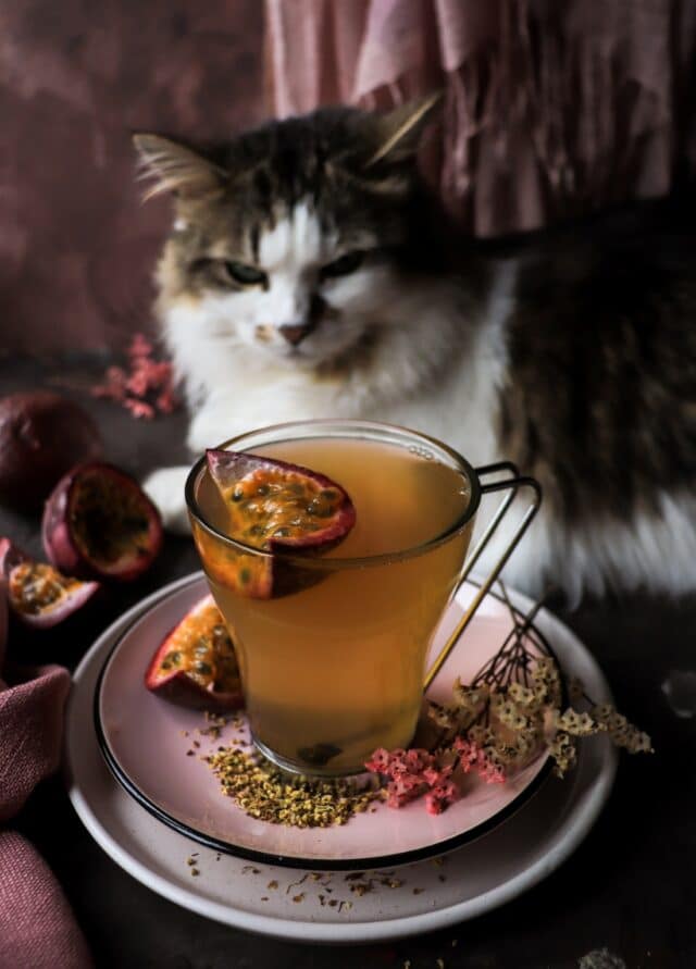 Passion Fruit Elderflower Tea with Honey and Vanilla